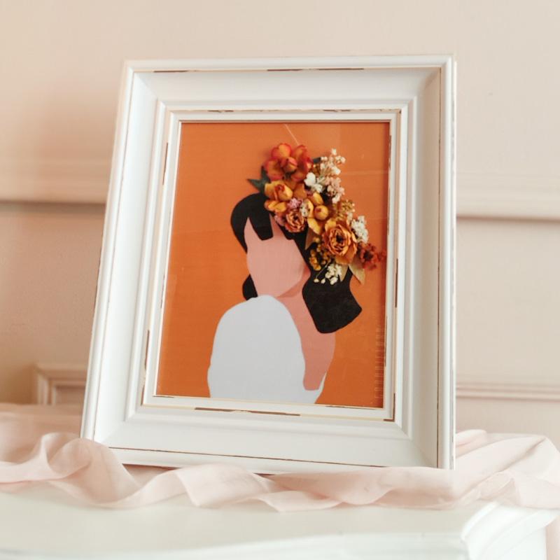 Cuadro flores mujer - Alma de las Cosas
