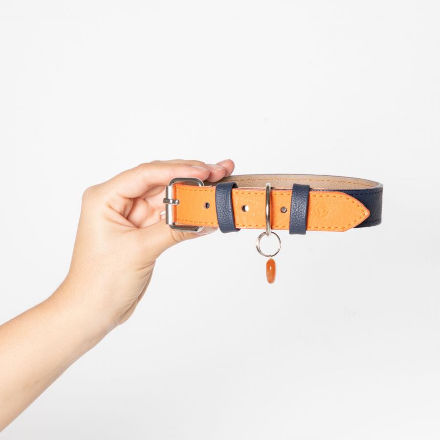 Collar sintético Azul/naranja - Alma de las Cosas